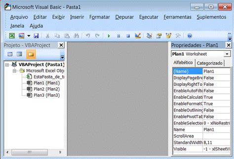 Vba Criando Um Projeto No Excel