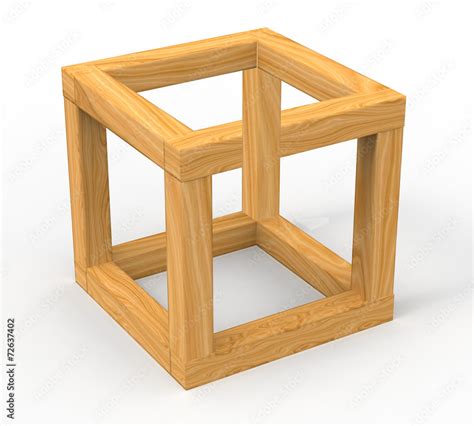 Optical Illusion Of A Cube Stock Illustration Adobe Stock
