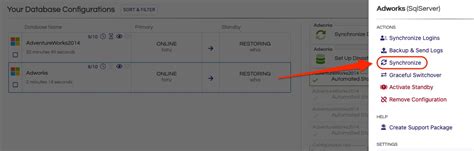 Sql Synchronize Standby Dbvisit Support