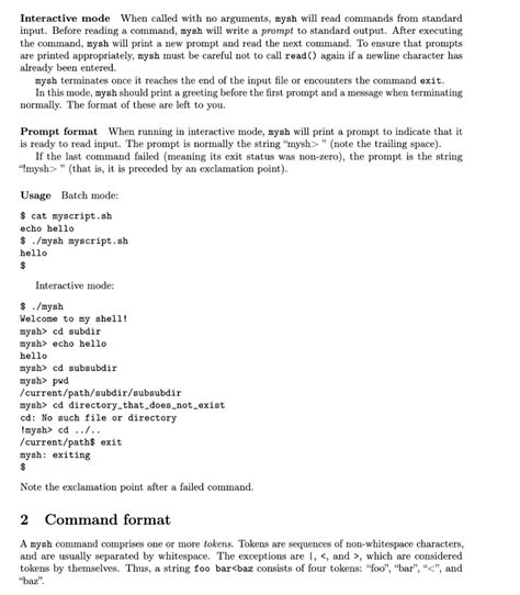 Solved Please write the program "mysh" in C programming | Chegg.com