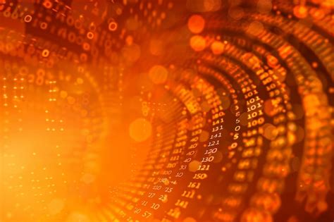 Premium Photo A Abstract Background With A Orange Shade A Radial Blur A ASCII Code And A Retro