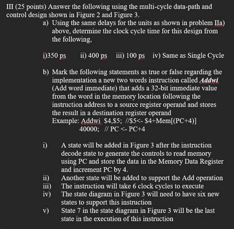 iii 25 points answer the following using the