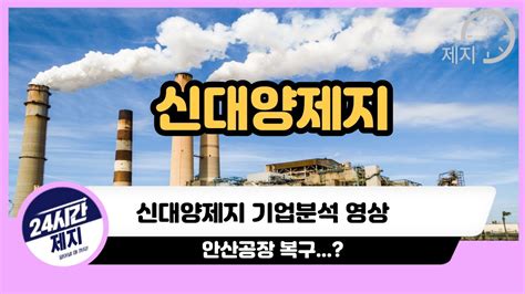 신대양제지 기업분석 안산공장복구 Youtube