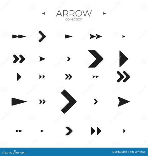 Line Arrow Icon Set Line Icons Collection Modern Vector Symbols