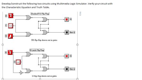 Solved Developconstruct The Following Two Circuits Using