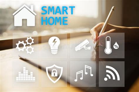 Smart Home Digital Interface On Virtual Screen Internet And Automation