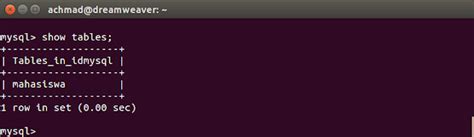 Cara Membuat Tabel Mysql