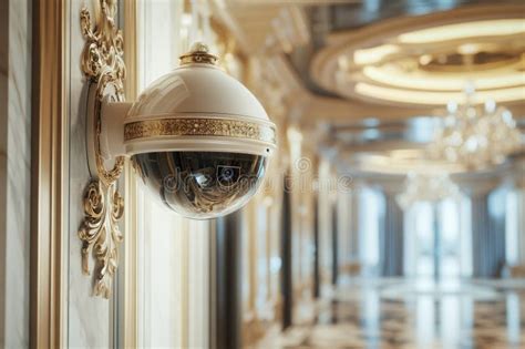 Security Camera Mounted On A Wall Stock Image Image Of Modern