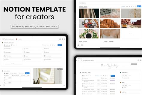 Notion Content Calendar All In One Notion Content Planner Template
