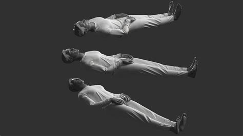Man Mannequin Lying 5 Tomography Poses 3d Model Cgtrader
