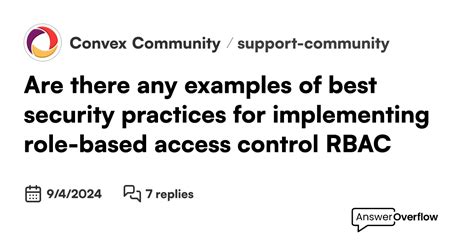 are there any examples of best security practices for implementing role