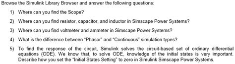 SOLVED Browse The Simulink Library Browser And Answer The Following Questions Where Can You