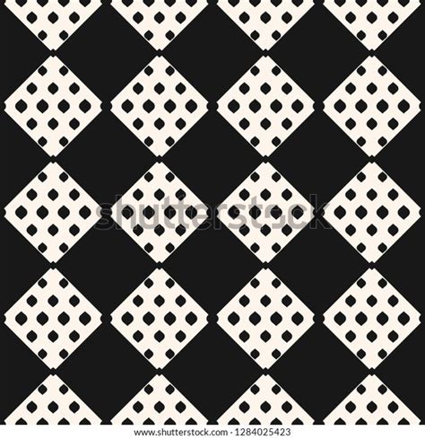 Vector Monochrome Geometric Seamless Pattern Small Stock Vector Royalty Free 1284025423