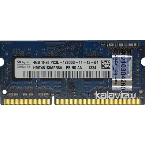 رم لپ تاپ اس کی هاینیکس 4gb مدل Ddr3l باس 1600mhz 12800 چین Hmt451s6afr8a Pb N0 Aa 334 تایمینگ Cl11