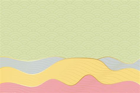 Abstract Wave Style Background With Geometric Japanese Pattern And Wavy Striped Lines 6570605