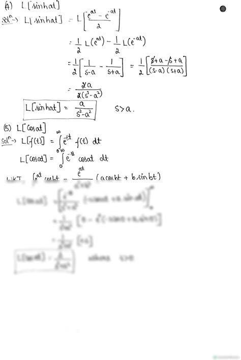SOLUTION Module Laplace Transforms Rd Sem Studypool