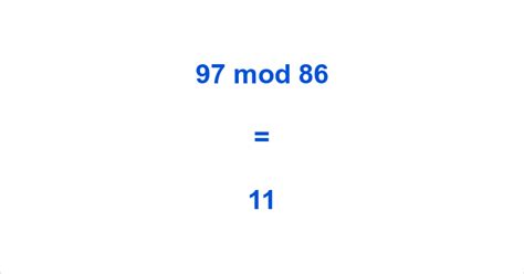 97 Mod 86 What Is 97 Modulo 86