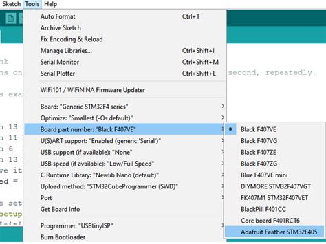 Arduino Ide Setup Adafruit Stm32f405 Feather Express Adafruit