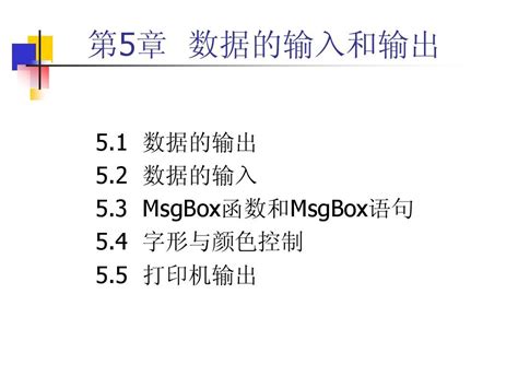 第5章 数据的输入输出 word文档在线阅读与下载 无忧文档