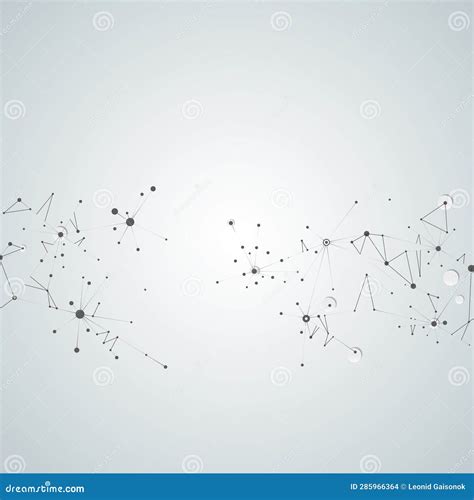 Abstract Design With Geometric Connect Molecules Creative Graphic Shapes Stock Vector