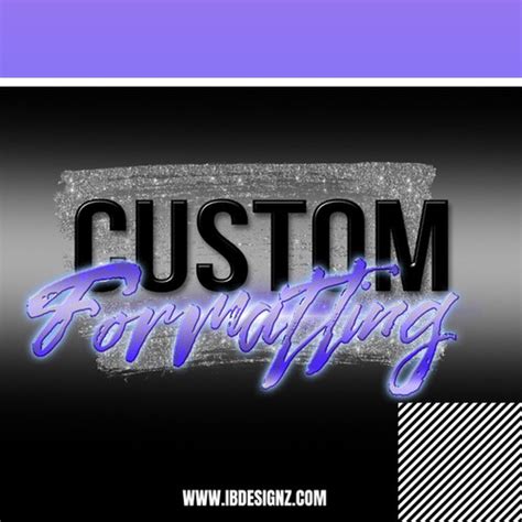 custom headers formatting typesetting ib designz