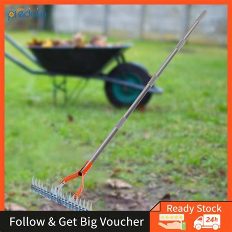 Predolo Lawn Thatching Rake Heavy Duty Steel Dethatching Rake For