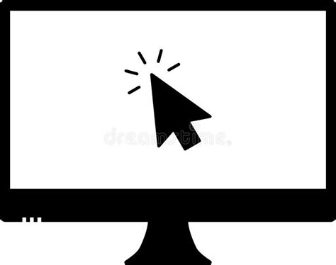 Laptop With Cursor On Screen Click In Laptop Vector Icon Computer