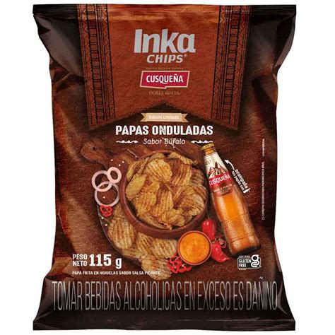 Papas Onduladas INKA CHIPS Búfalo Bolsa 115g | plazaVea - Supermercado