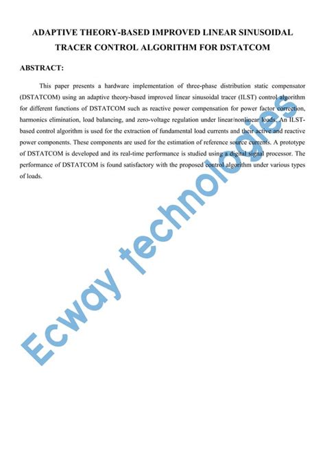 Adaptive Theory Based Improved Linear Sinusoidal Tracer Control