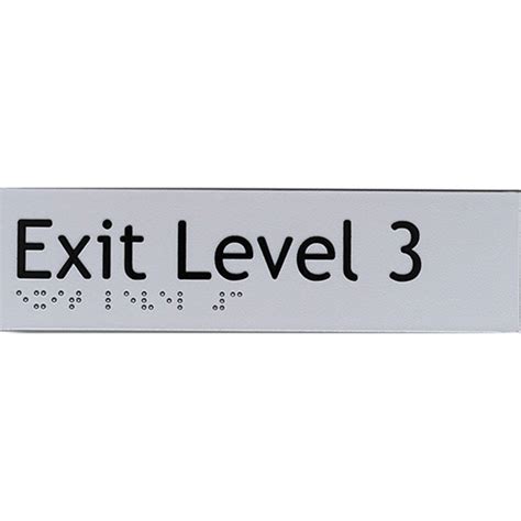 Exit Level Braille Sign Australian Tactiles And Braille