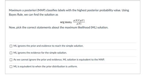solved maximum a posteriori map classifies labels with the