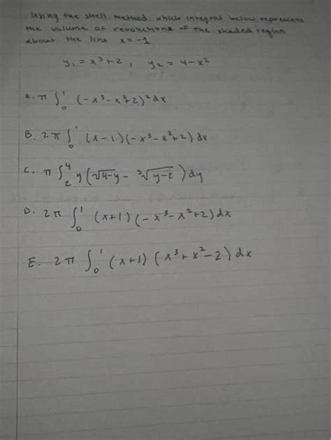 Solved Using The Sthell Mathod Uhich Integras Blow Reperents