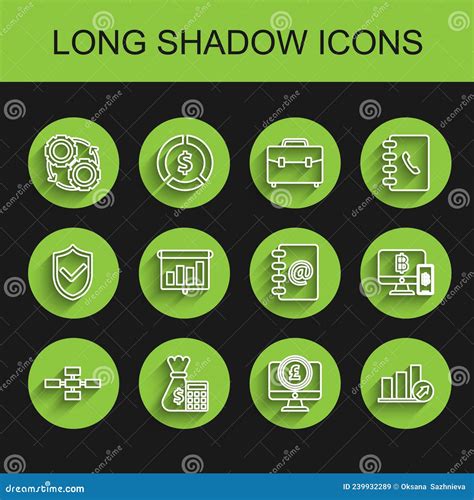 Set Line Business Hierarchy Organogram Chart Infographics Presentation Financial Graph