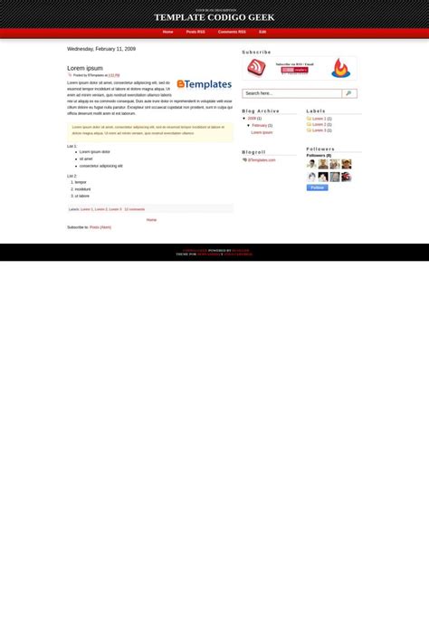 Codigo Geek Blogger Template Btemplates