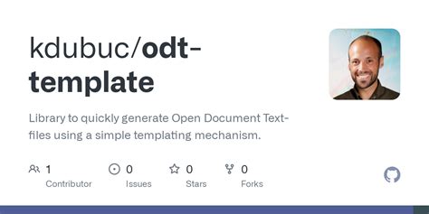github kdubuc odt template library to quickly generate open document