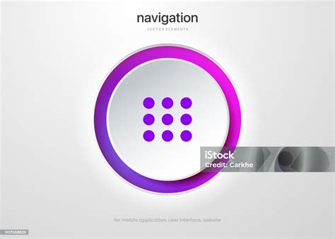 3d 웹 사이트 탐색 햄버거 메뉴 아이콘 버튼 둥근 원 누름 버튼이있는 플랫 웹 사이트 메뉴 아이콘 Ui Ux 디자인 요소의 모바일 앱 메뉴 아이콘 벡터 집합입니다 앱 버거