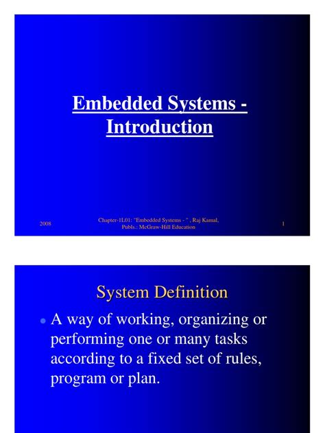 Embedded Systems 2008 Chapter 1l01 Embedded Systems Raj Kamal Publs Mcgraw Hill