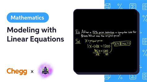 Modeling With Linear Equations Ft The Math Sorcerer Youtube