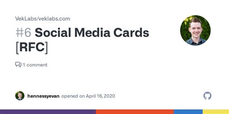 Social Media Cards Rfc · Issue 6 · Veklabs · Github