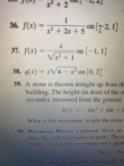 solved 26 f x 9x−x1 on [1 3] 27 f x 21x2−2x on [0 3] 28