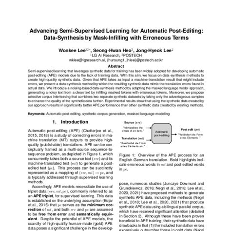 Advancing Semi Supervised Learning For Automatic Post Editing Data