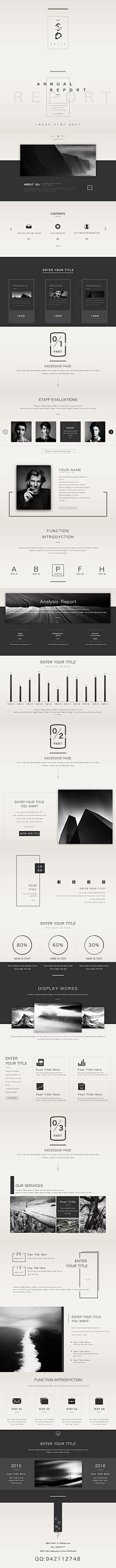 性冷淡风格ppt 花瓣网陪你做生活的设计师 示幻灯片平面ui网页创意黑白商务排版摄影图表