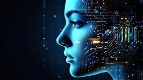 Premium Ai Image Threedimensional Digital Human Face Matrix For Cyber Security Abstract