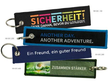 Textile Schlüsselanhänger Frame Werbeartikel PRESIT de