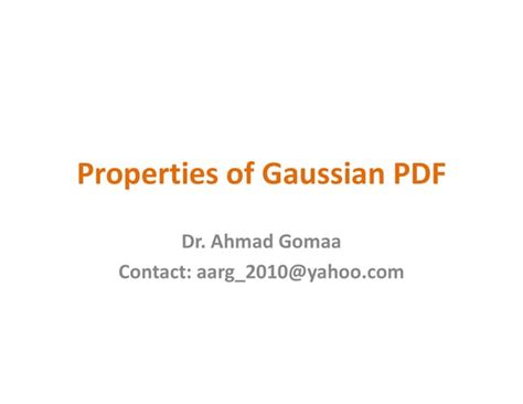 Properties Of Bivariate And Conditional Gaussian Pdfs Pdf 3 D Graphics Computer Software
