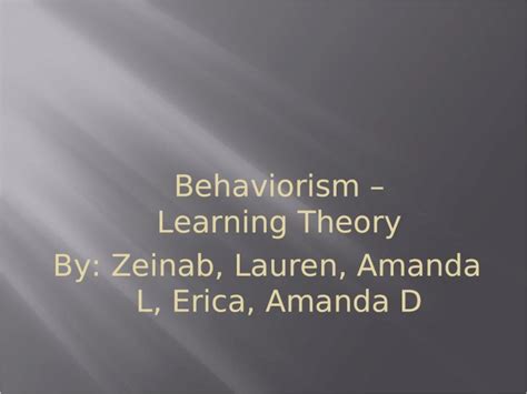 Ppt Behaviorism Learning Theory Dokumentips Ppt Behaviorism Learning Theory Dokumentips