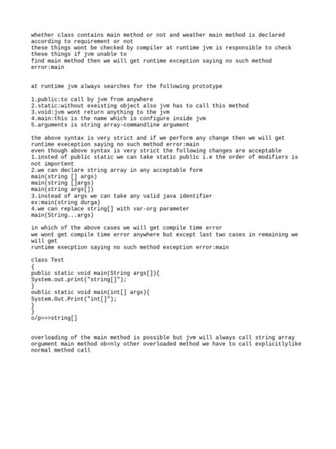 Whether Class Contains Main Method Pdf Computers