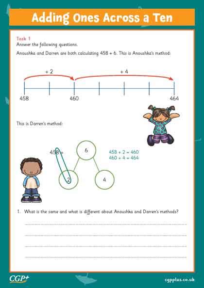 Adding Ones Across A Ten Problems Foundation Year 3 Cgp Plus