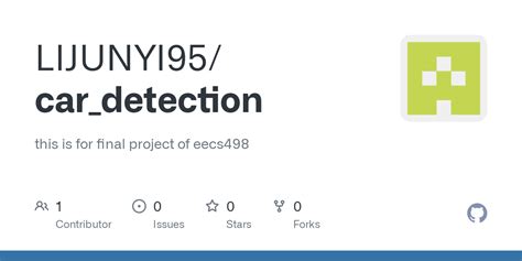 GitHub LIJUNYI Car Detection This Is For Final Project Of Eecs