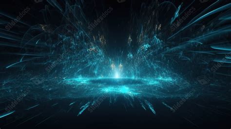 An Blue Explosion With Lightning In The Powerpoint Background For Free Download Slidesdocs